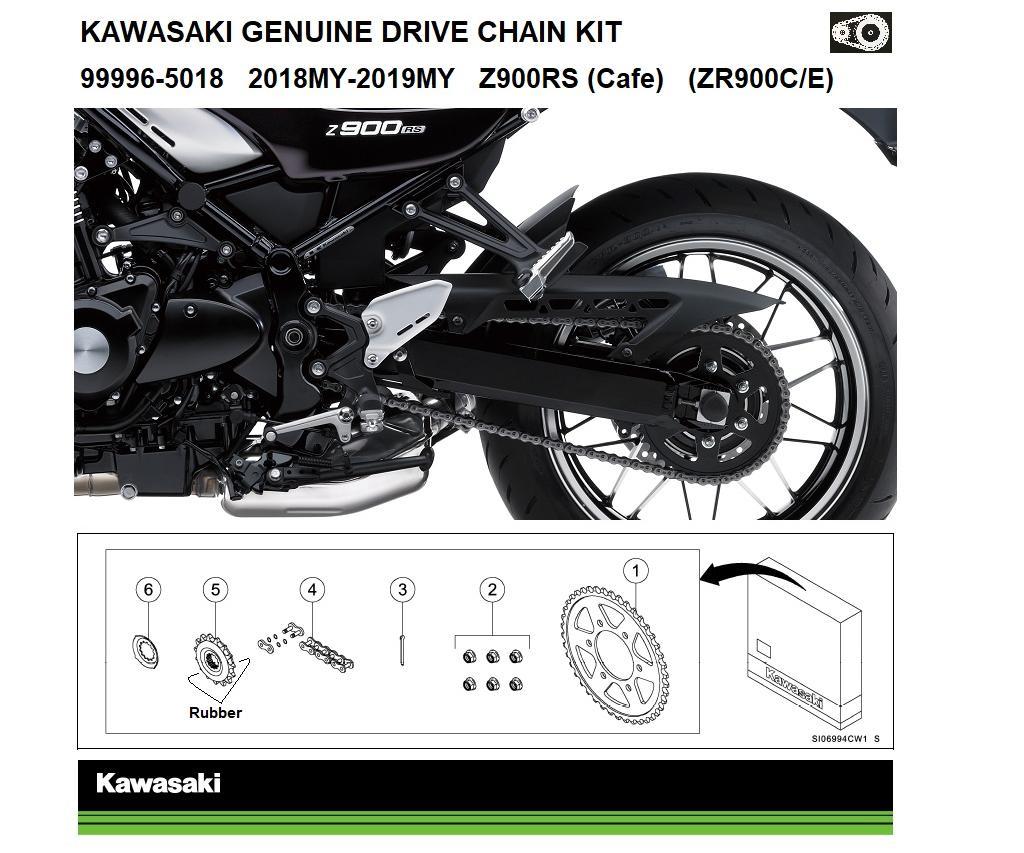 Genuine Kawasaki chain kit 99996-5011 Z800 (ZR800A/B/C/D) 99996-5013 ...