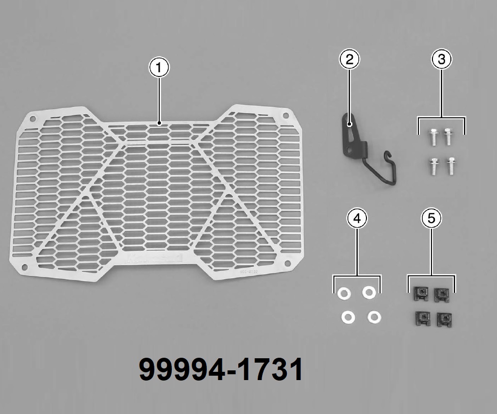 Genuine Kawasaki Radiator trim 999940795 for Z650 99994-0795