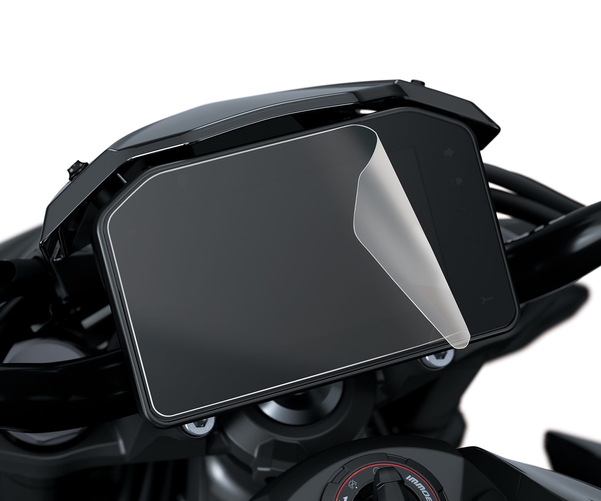 Genuine Kawasaki accessory anti-reflection screenprotector for 5" meter ...