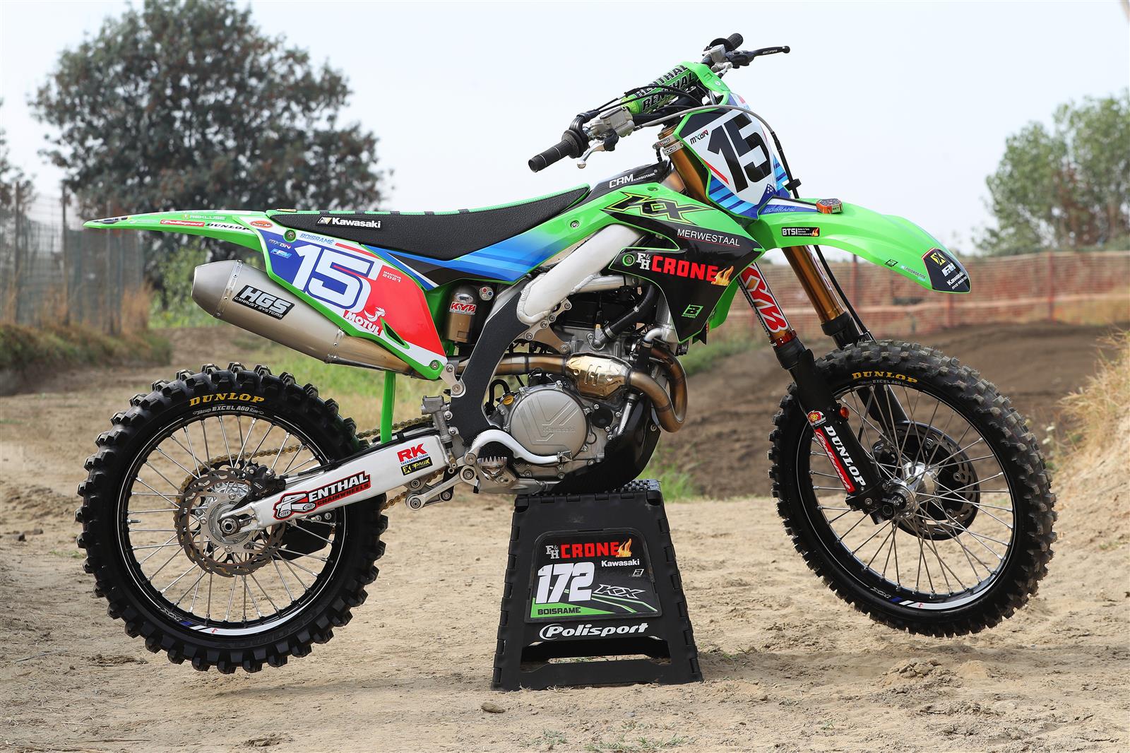 Different colours for Team F&H Kawasaki at the MX of Nations