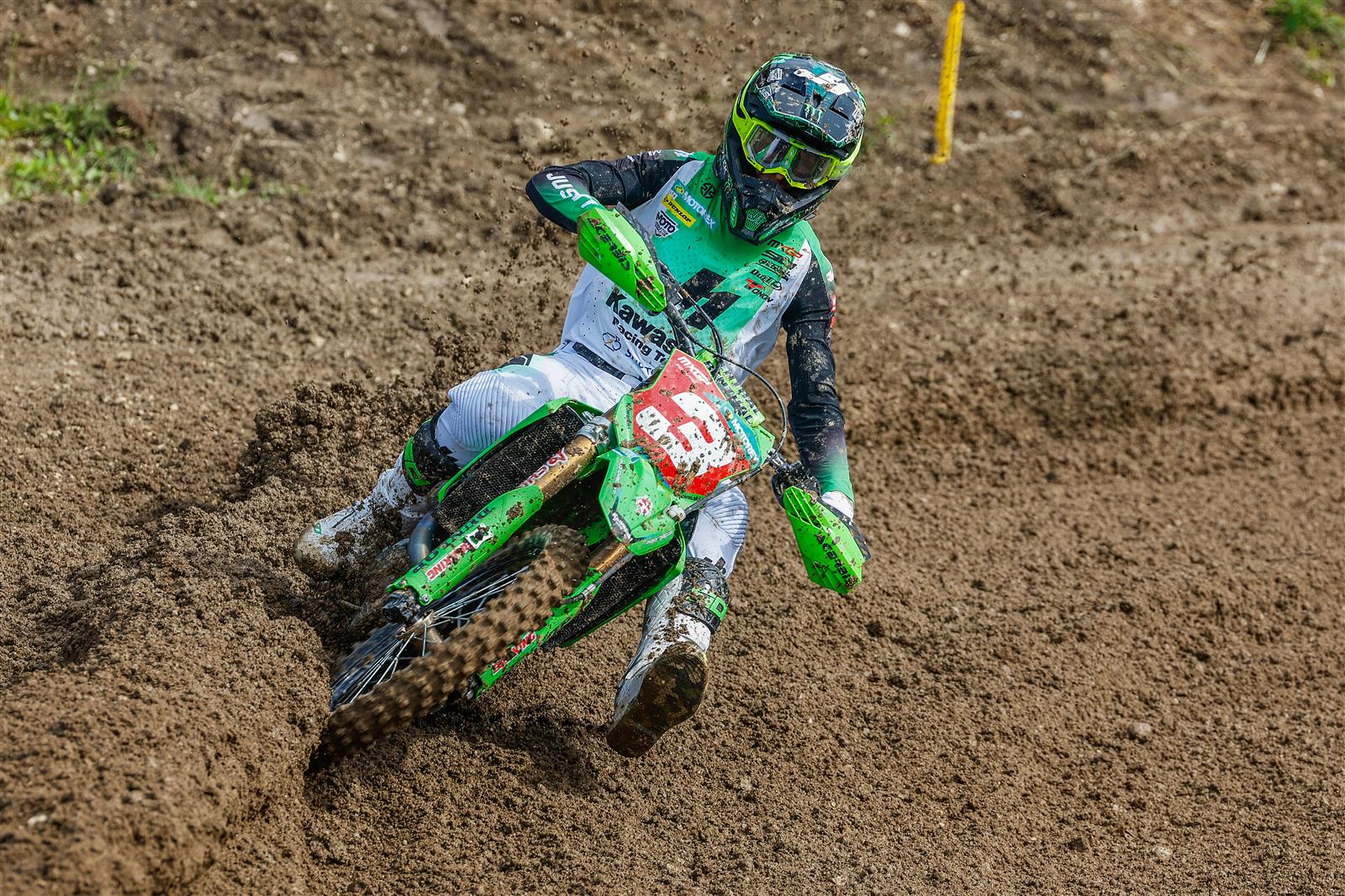 Romain Febvre keeps the red plate with podium #13