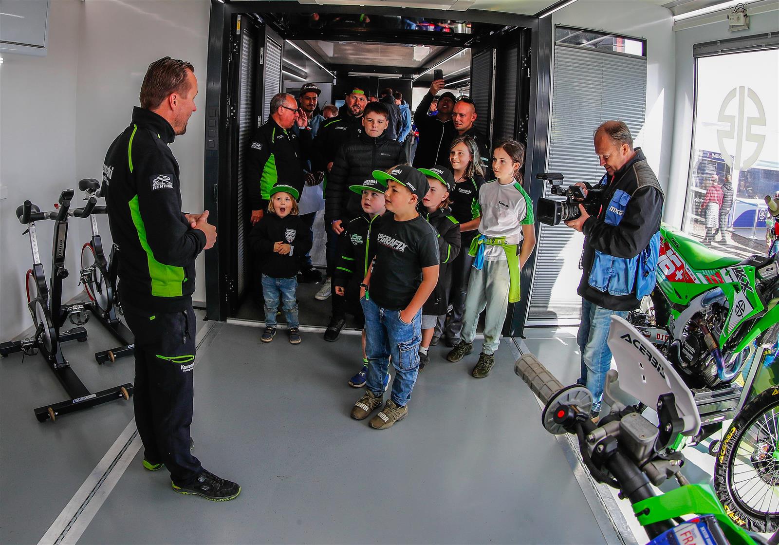 Kawasaki Team Green Riders Enjoy Exclusive Visit to KRT at MXON