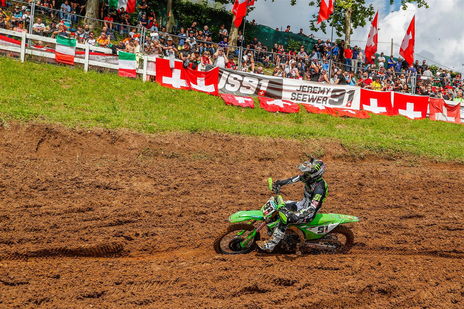 Jeremy Seewer on the podium in Italy