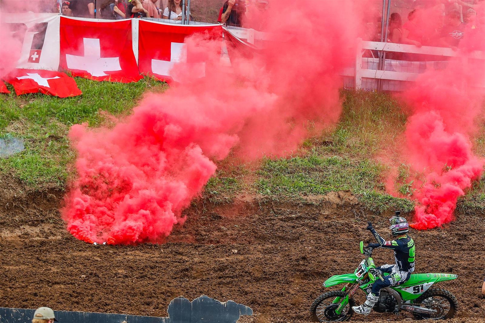 Jeremy Seewer on the podium in Italy