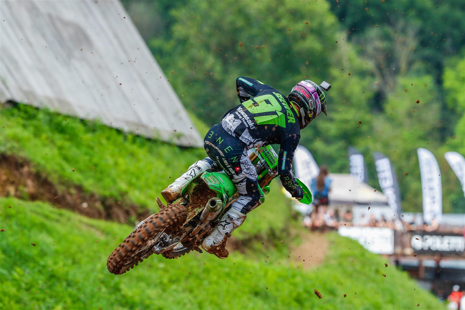 Jeremy Seewer on the podium in Italy
