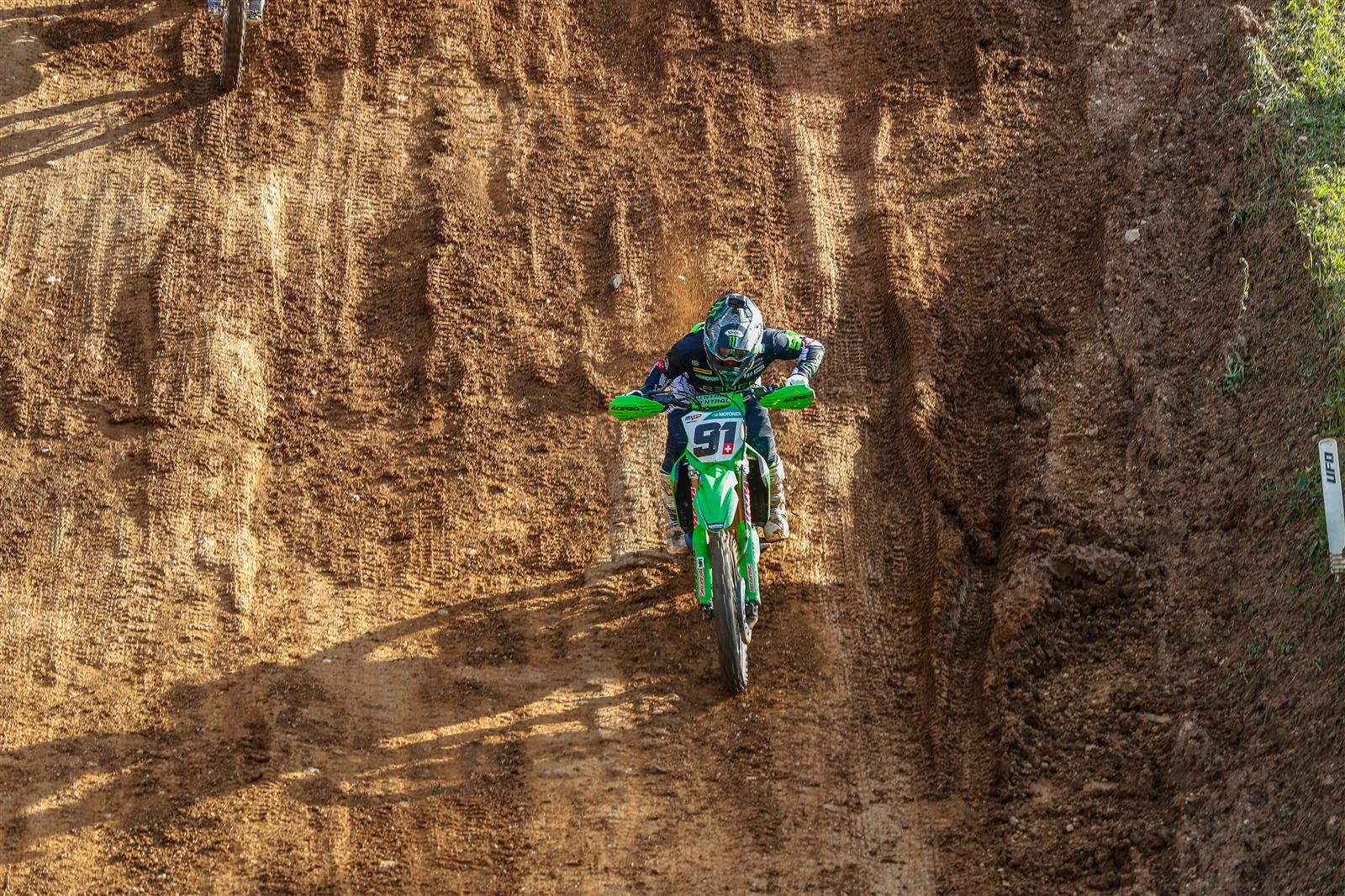 Jeremy Seewer on the podium in Italy