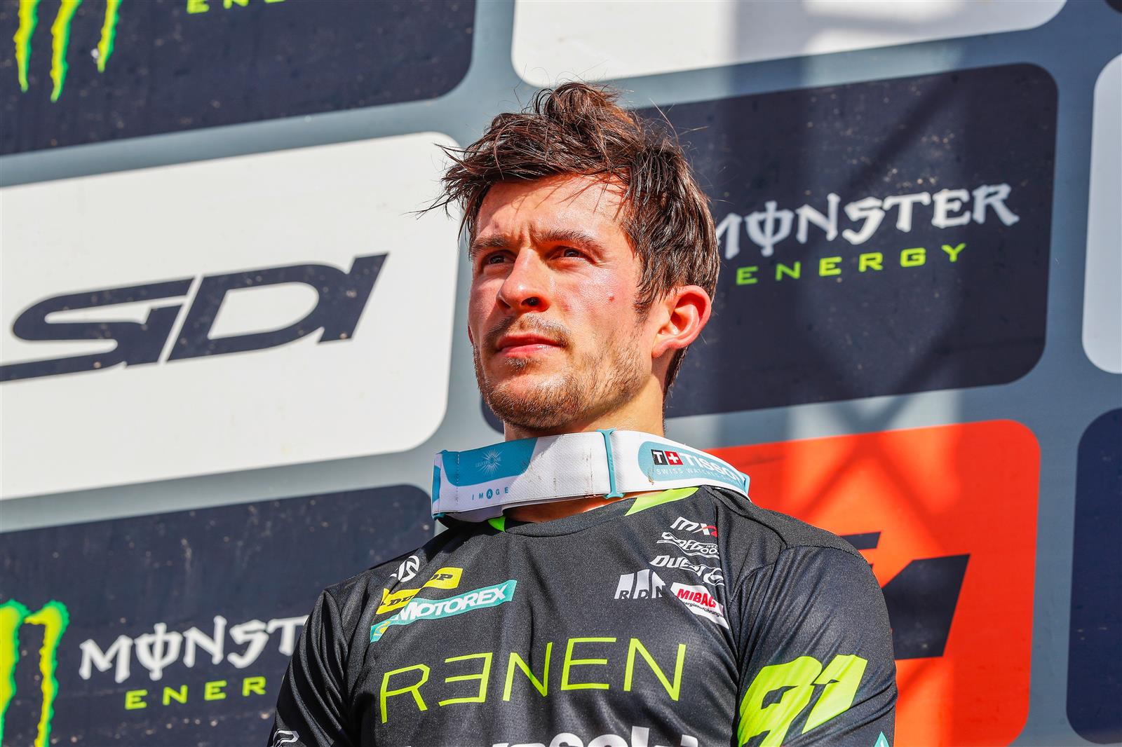 Jeremy Seewer on the podium in Italy