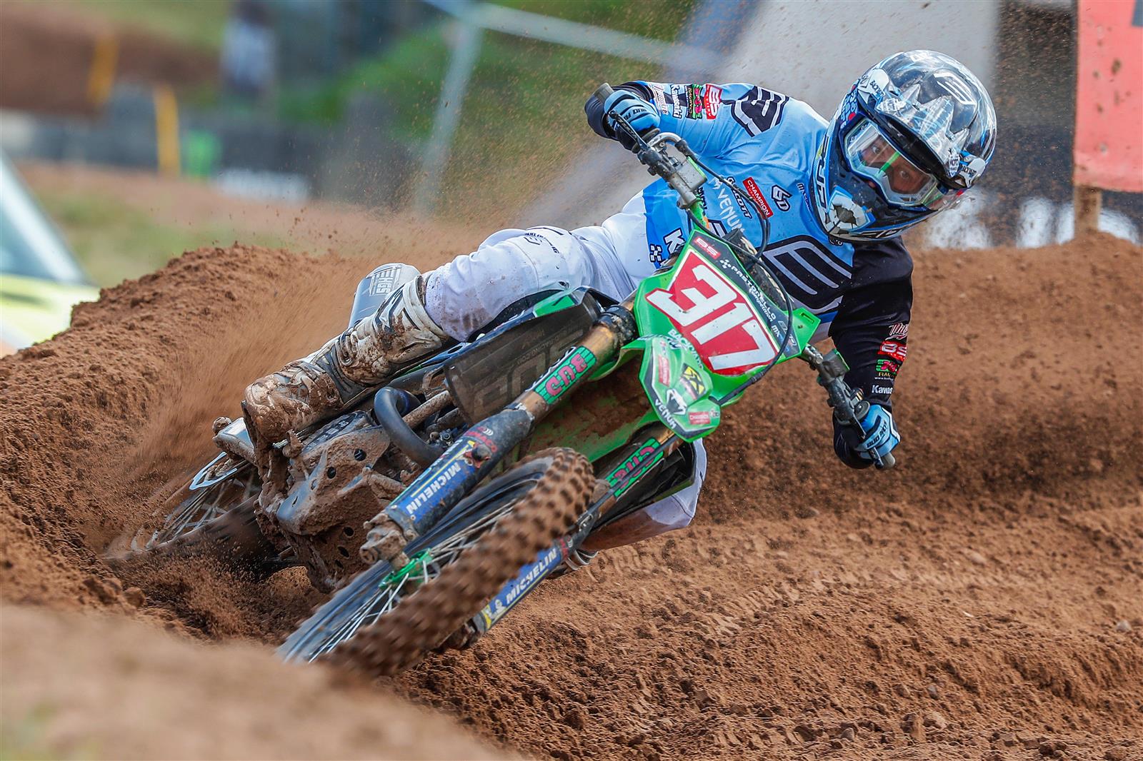 Mathis Valin keeps the red plate in Latvia