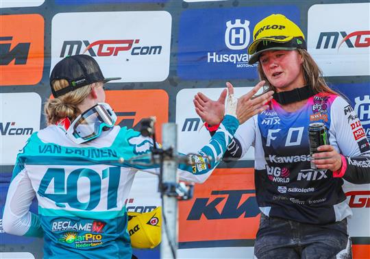 Double podium for the Kawasaki girls at WMX round one